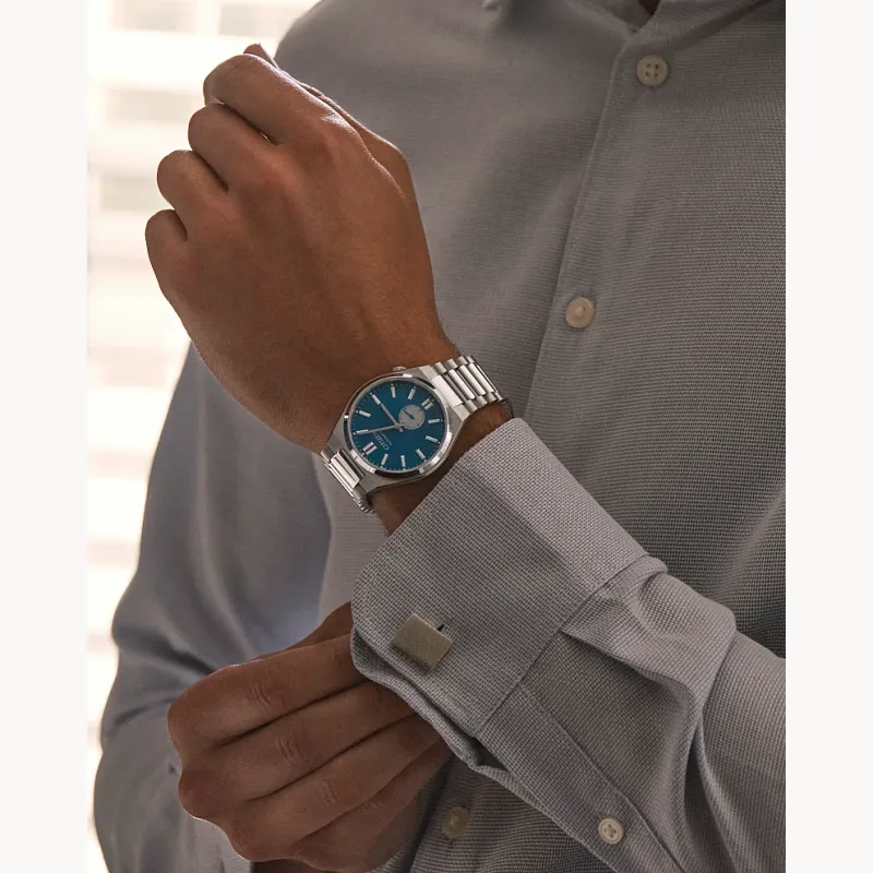 TSUYOSA Small Second Blue Dial Stainless Steel Bracelet TSUYOSA Small Second Blue Dial Stainless Steel Bracelet